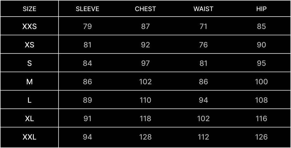 Size Guide – SKINNER